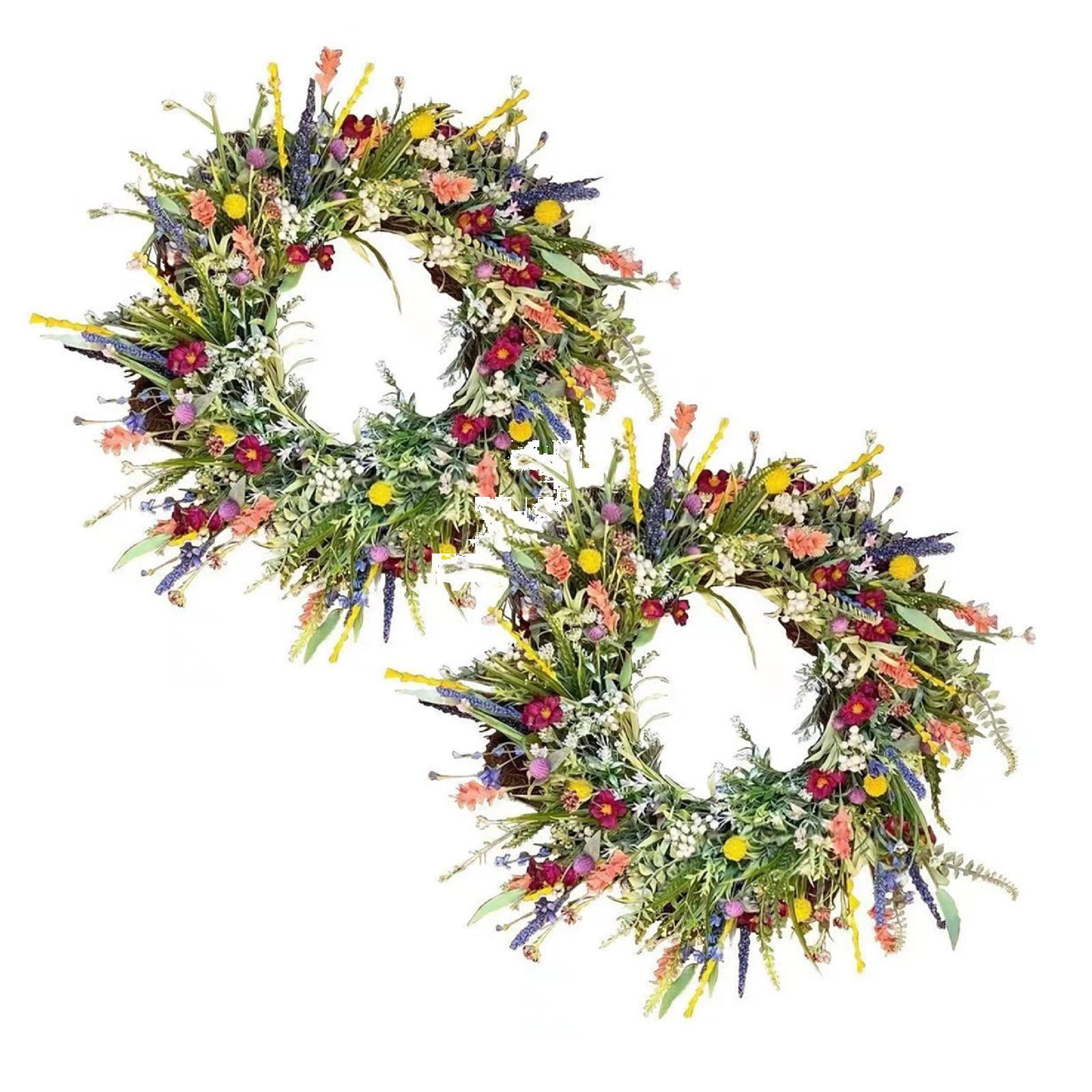 2Pack Texas Wildflower Wreath Spring And Summer Plastic Wreath Home ...