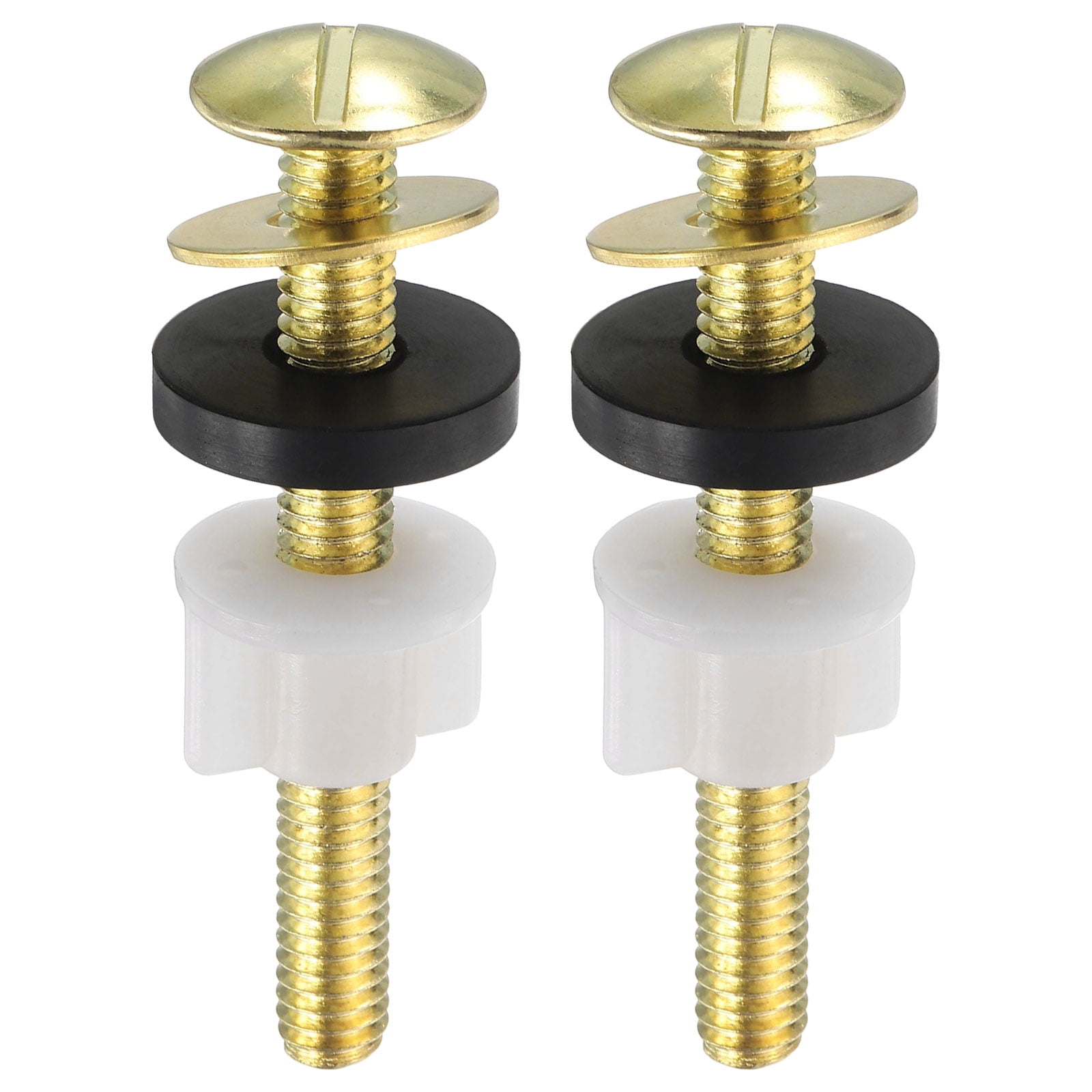 2Pack Toilet Seat Screws, Carbon Steel Toilet Seat Bolts with Nuts and ...