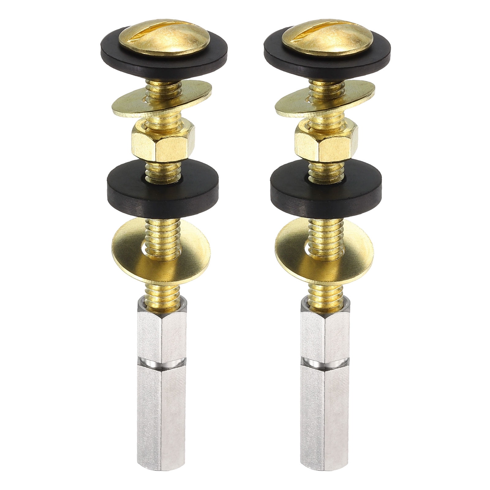 2Pack Toilet Tank Screws Kit, Carbon Steel Bolts with Long Nuts and ...