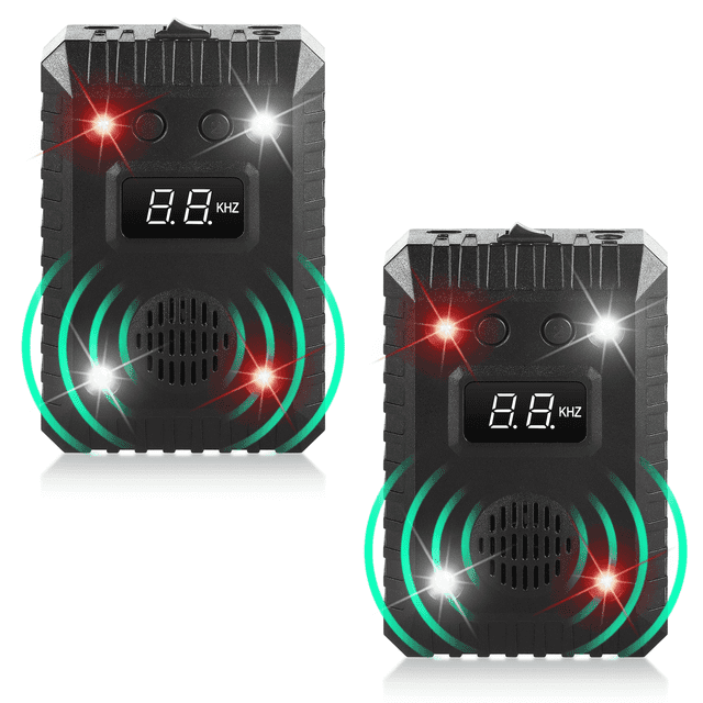 2Pack Ultrasonic Mouse & Squirrel Repellent for Car Engines, LED ...