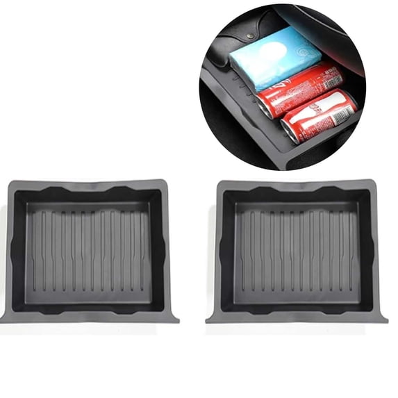 2Pack Under Seats Storage Box Organizer Tray Cubby Drawer Seat ...