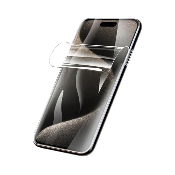2Pack Upgraded Hydrogel Screen Protector For iPhone 15, Non-breakable ...