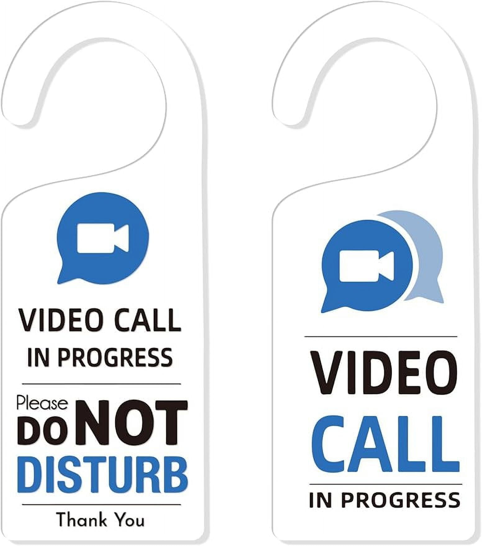 2Pack Video Call in Progress Please Do Not Disturb Door Hanger Sign ...