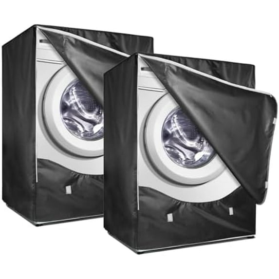 2Pack Washer and Dryer Covers, Washing Machine Cover with Zipper Design ...