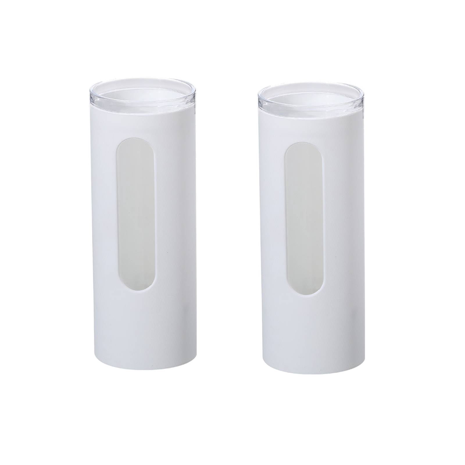 2Pack White Cup Dispenser For Bathroom, Fit 3oz - 6oz Paper Cup Pull ...