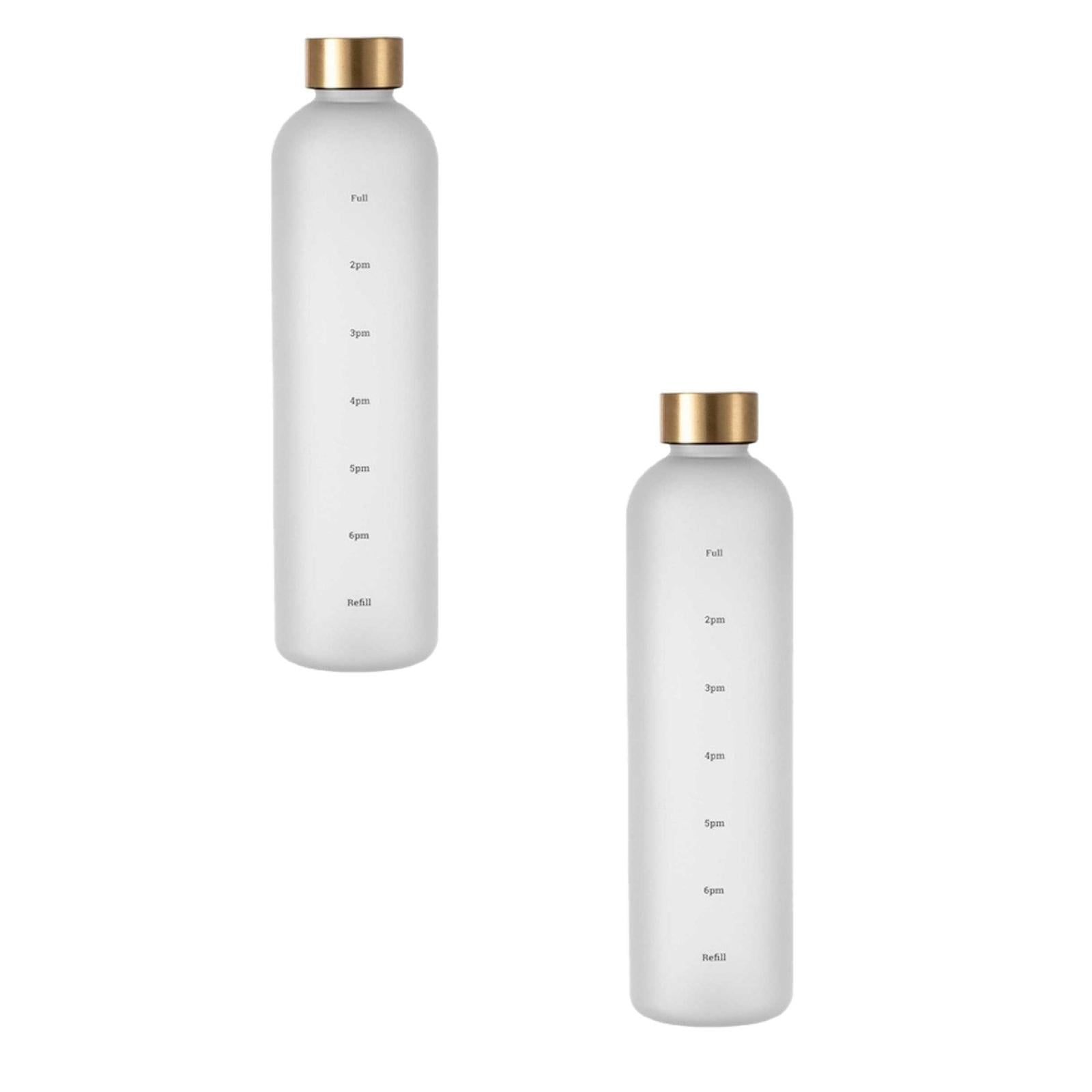 2Pack White Water Bottles Reusable Motivational Water Bottle Pc Space ...