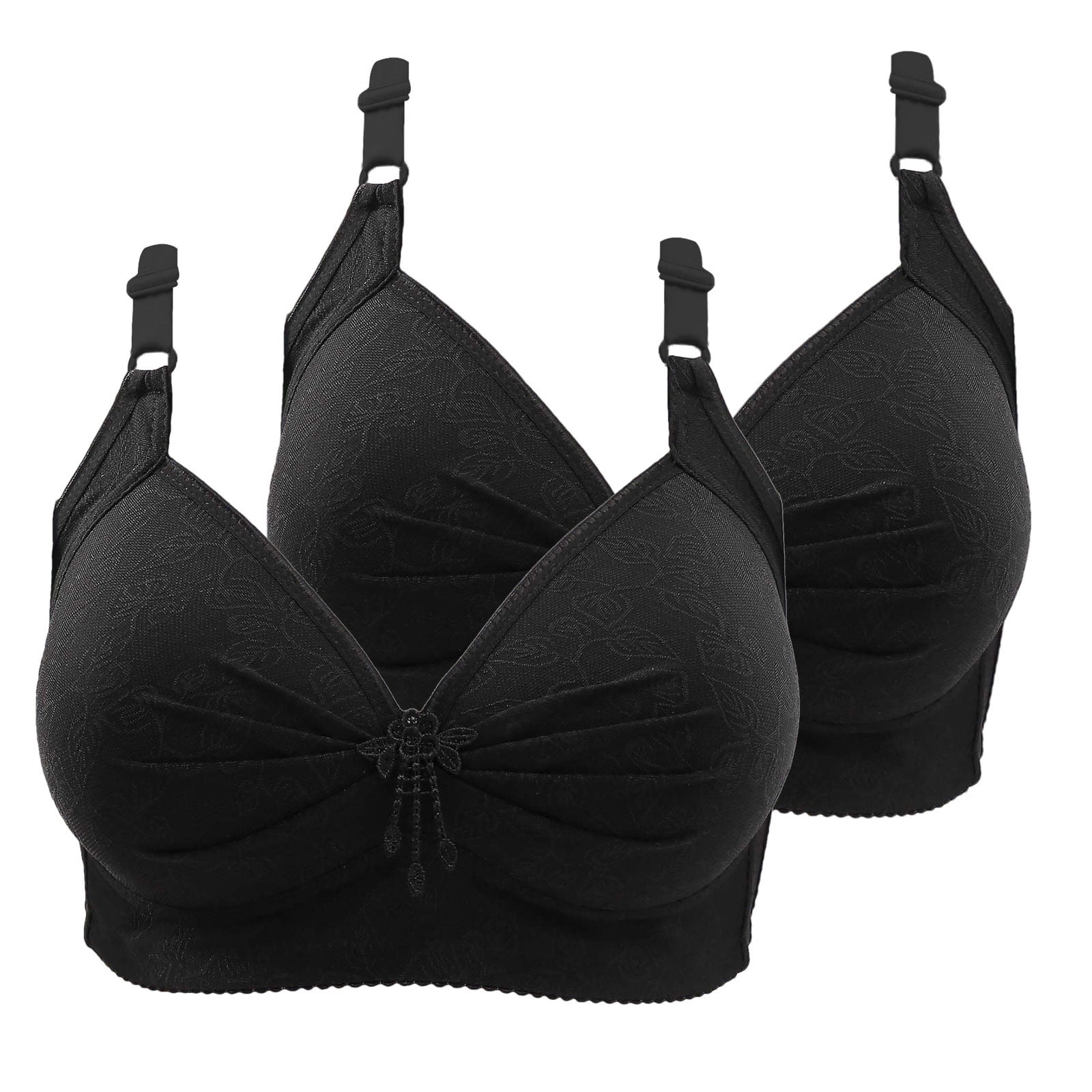 2Pack Woman's Sculpting Uplift Bra Lace Flower Deep Cup Bra Gathered ...