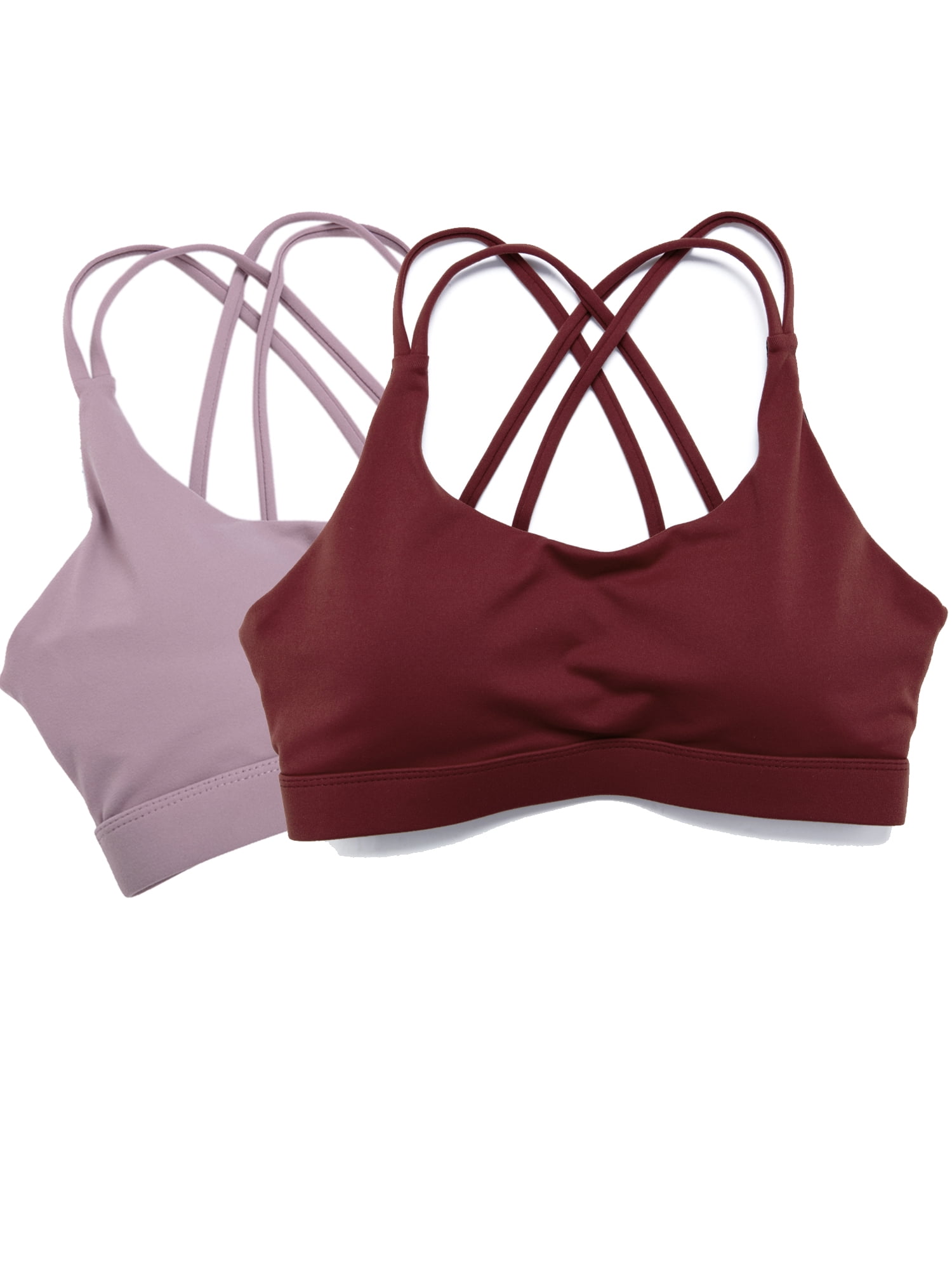 2Pack Women Sports Bra Strappy Sexy Sports Bra Cross Back Strappy ...