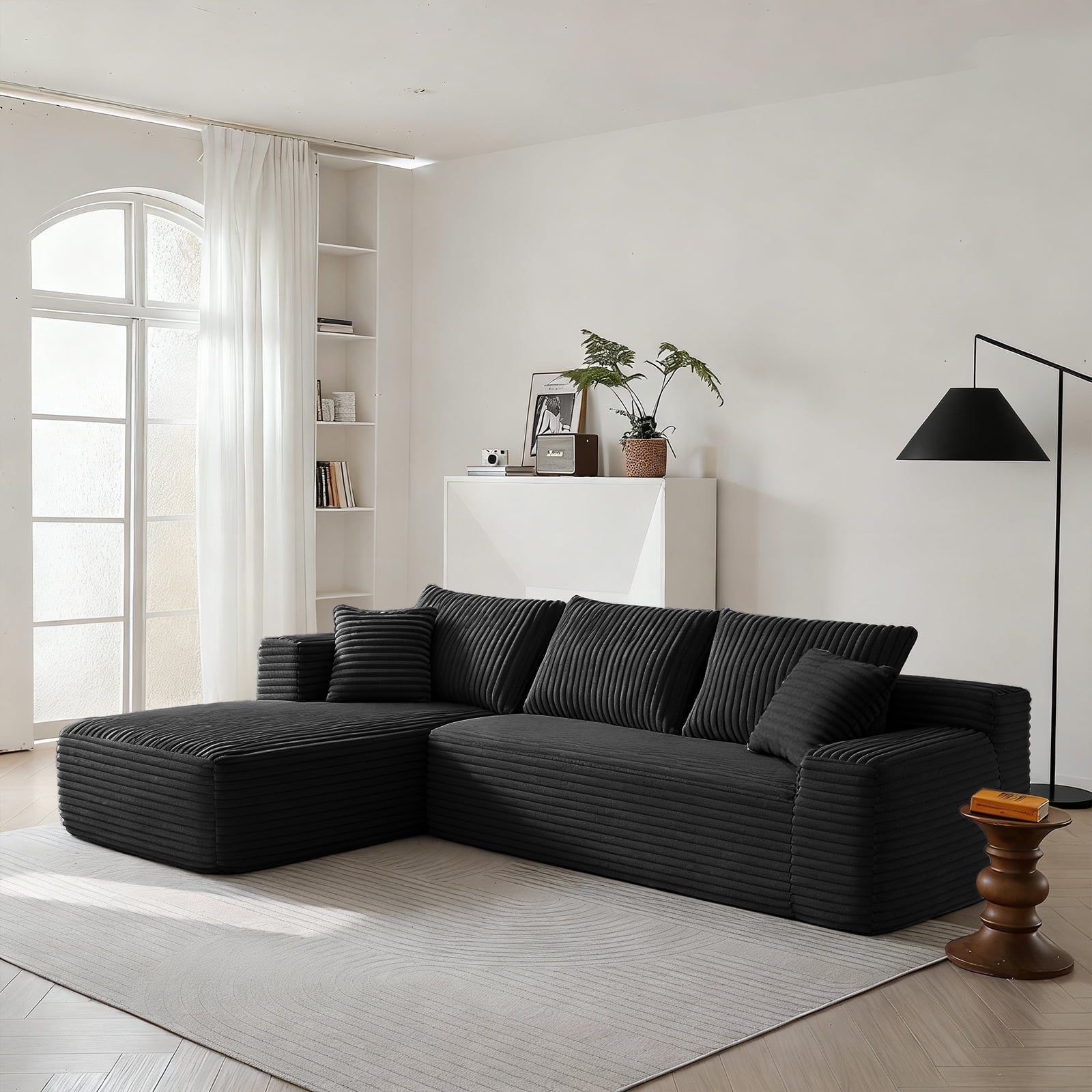【2Package Delivery】 106" Modular Couch -Boneless Couch for Small ...