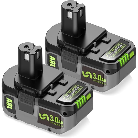 2Packs 18V 3.0Ah Replacement for Ryobi 18V Compatible with Ryobi 18V ...