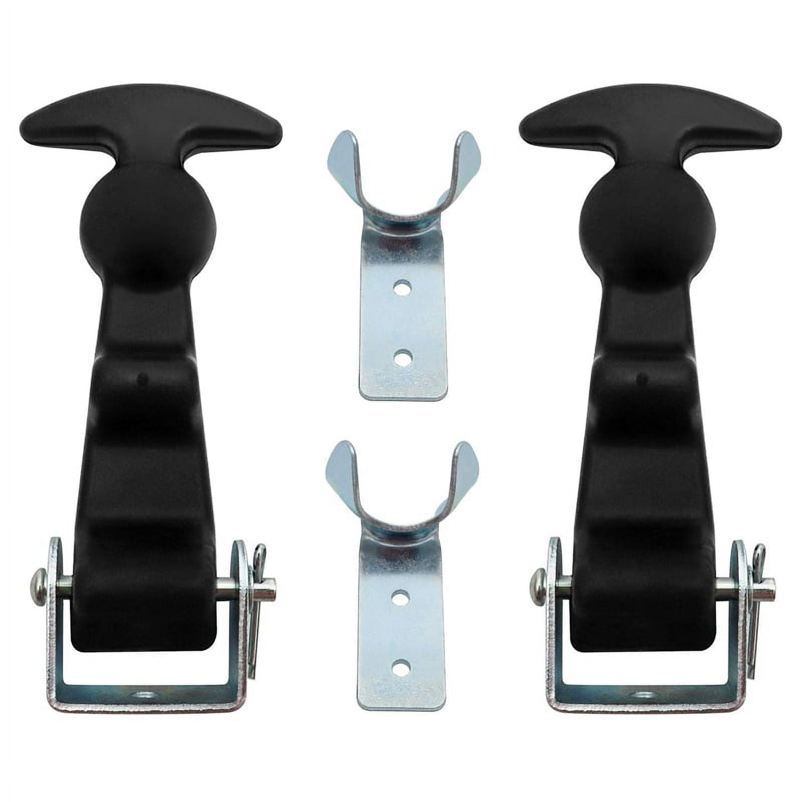 2Packs 4.7 Inch T-Handle Draw Latches with Brackets, Rubber Flexible ...