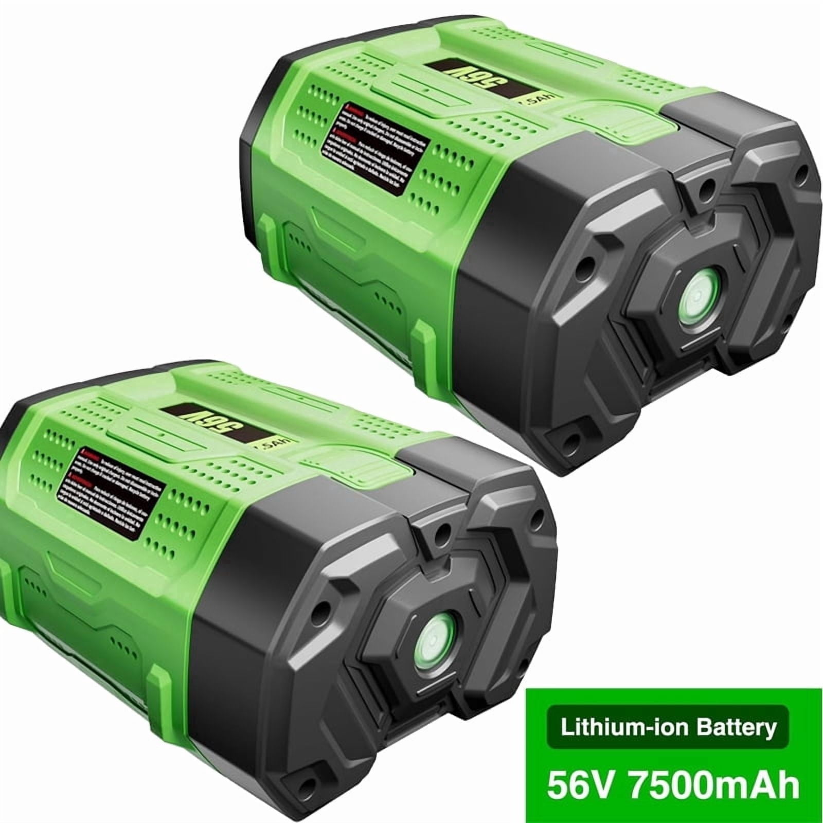2Packs 56V 7.5Ah Replacement for EGO Battery BA2800T BA2800 BA4200 ...