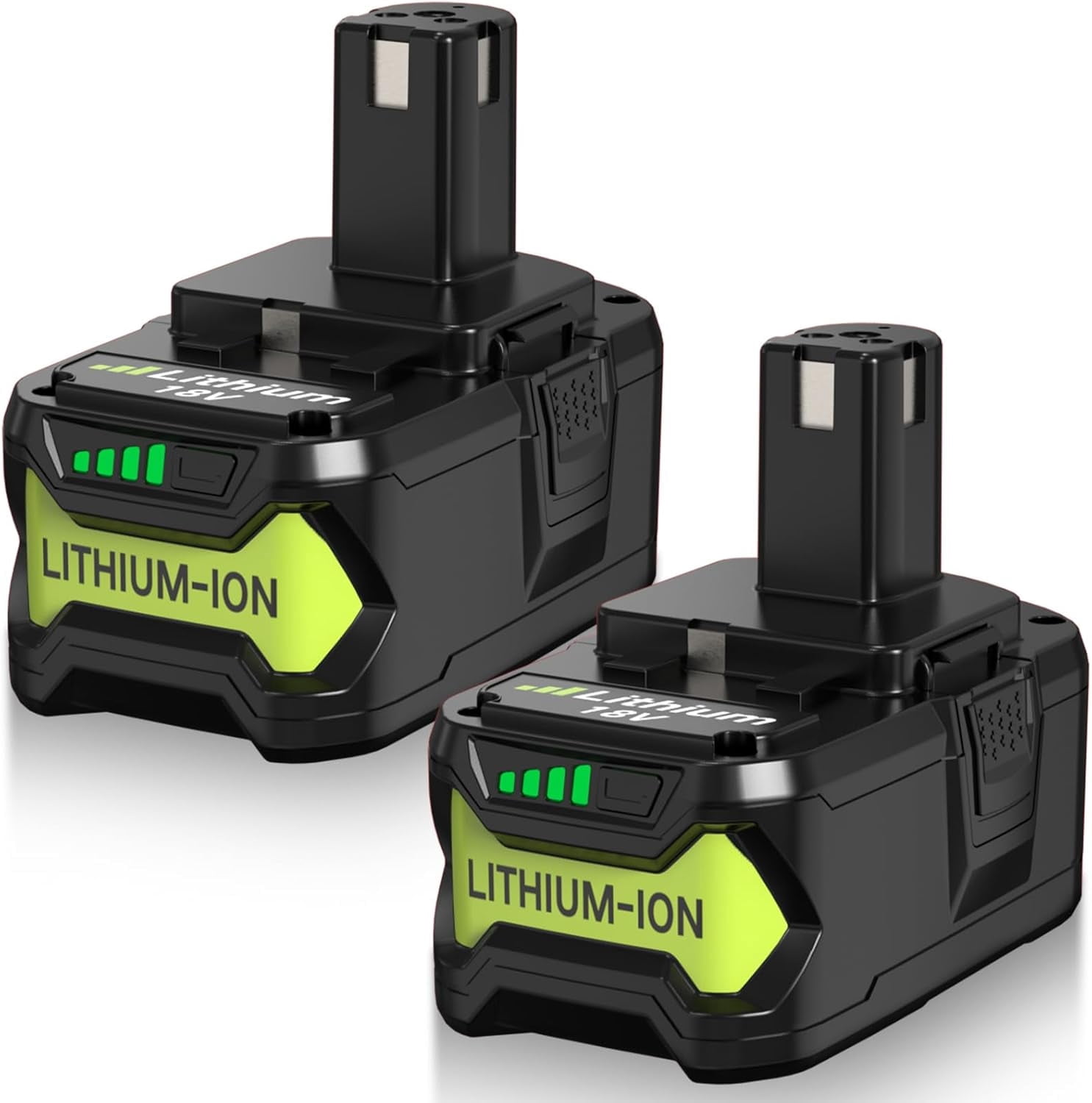 2Packs 8.0Ah Battery Replacement for Ryobi 18V Battery, 18 Volt Lithium ...