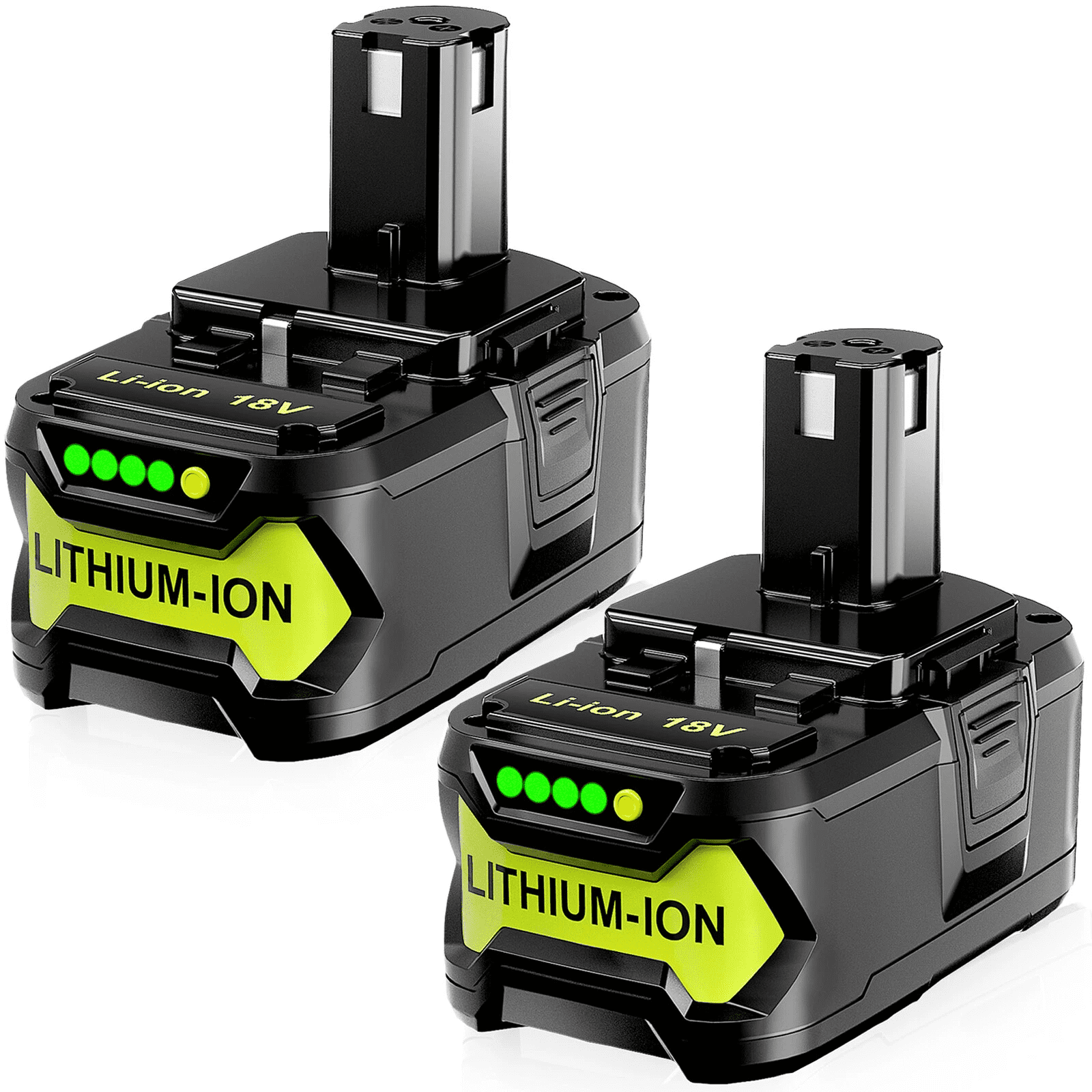 2Packs 8.0Ah Battery Replacement for Ryobi 18V Battery, Lithium ion ...