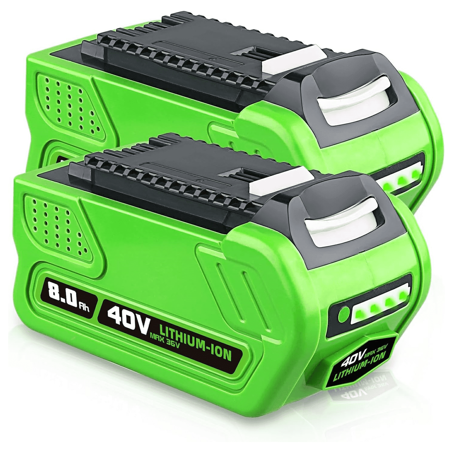 2Packs 8.0Ah Lithium-ion Replacement for GreenWorks 40V Battery ...