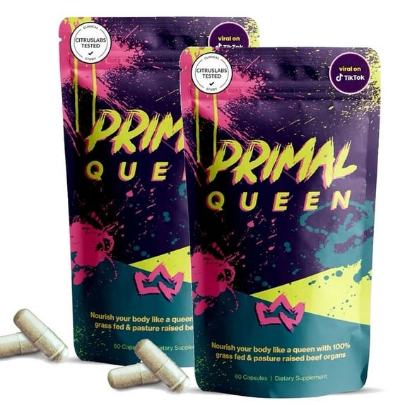 2Packs Female Primal Queen Supple_ment_100% Grass Fed_Beef Organ ...