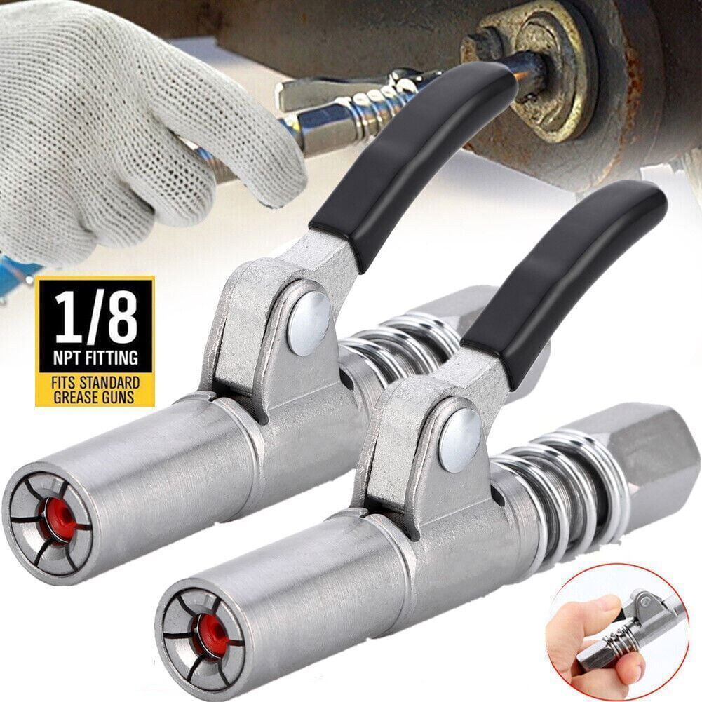2Packs Grease Gun Coupler High-Pressure Quick Release Lock Oil ...