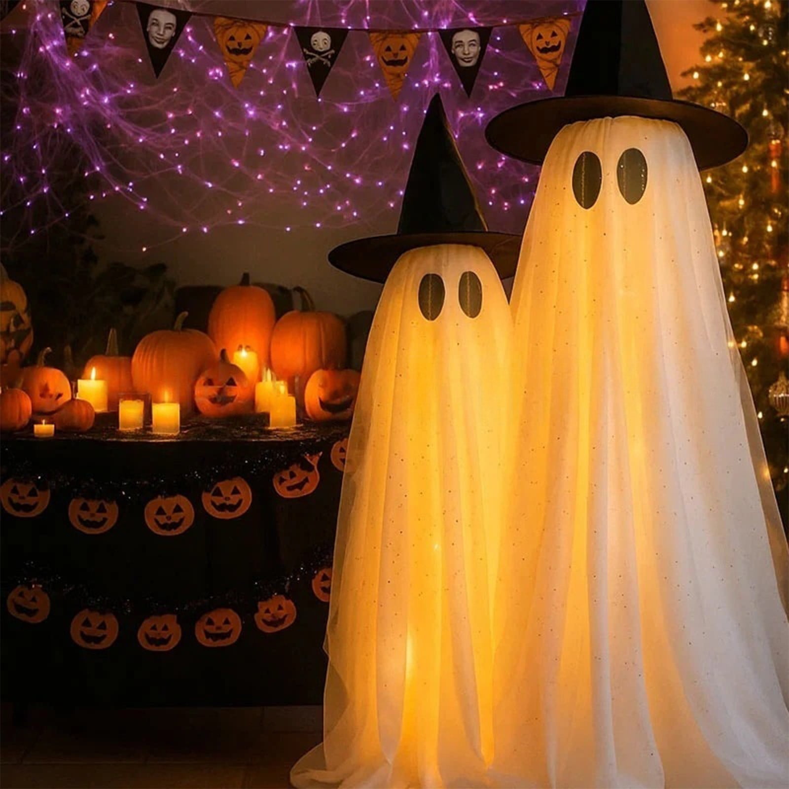 2Packs Halloween Decorations Outdoor,Halloweens Party Decoration Indoor ...