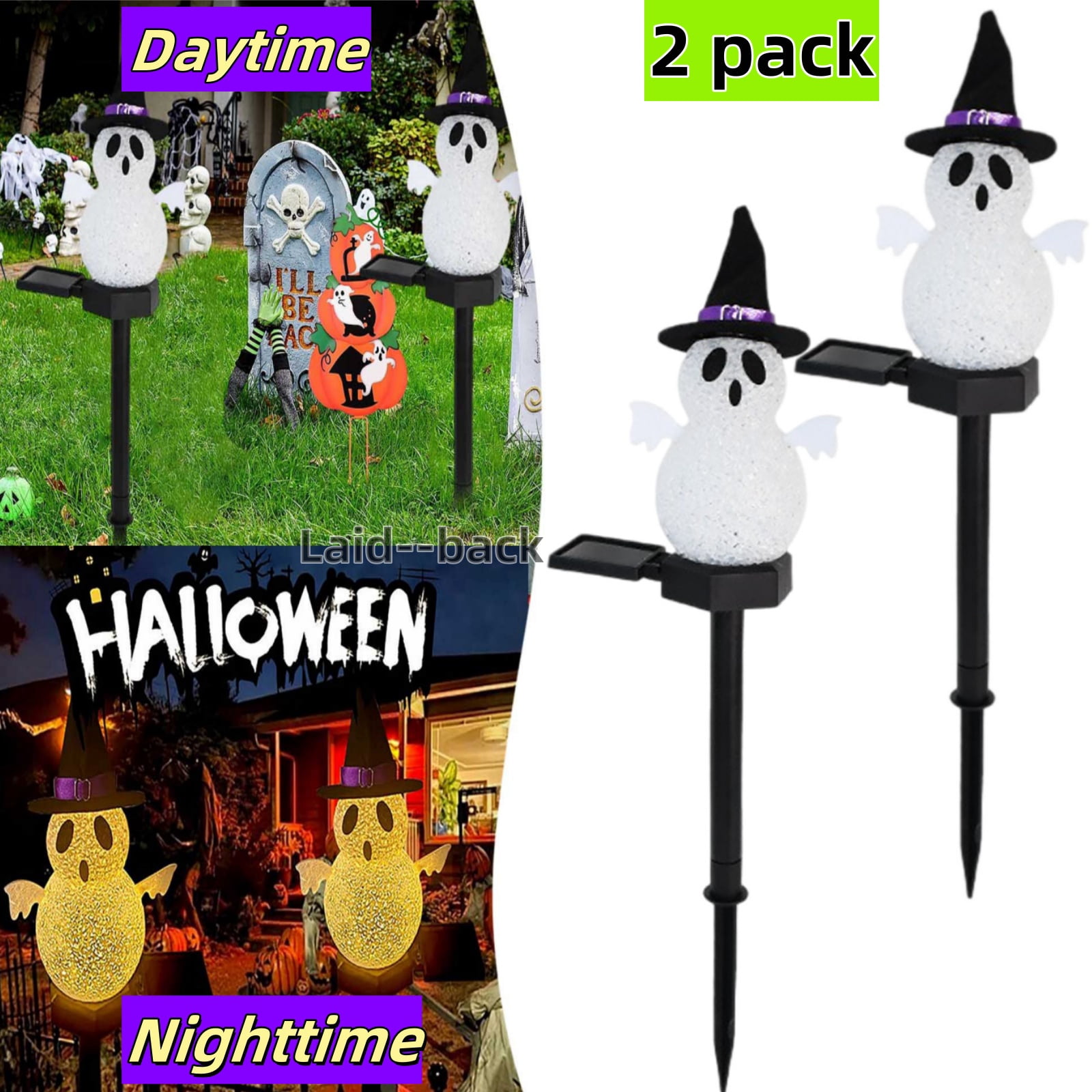 2Packs Halloween Decorations Outdoor,Halloweens Party Decoration Indoor ...