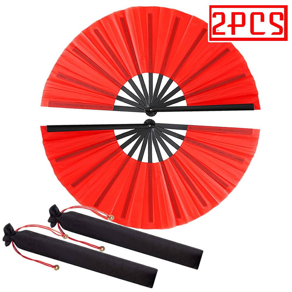 2Packs Large Clap Fans for Line Dancing Large Chinese Folding Hand Fans ...
