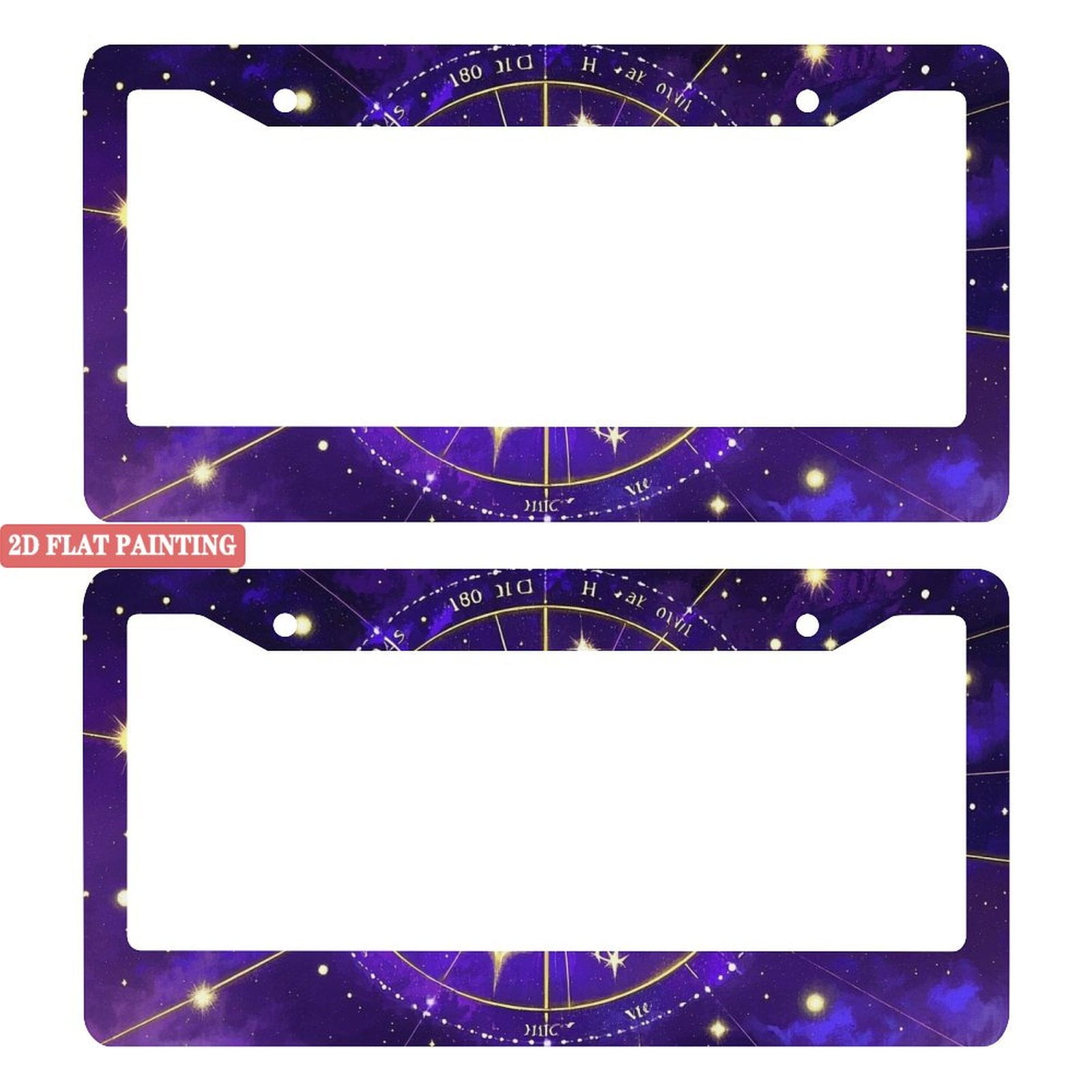 2Packs License Plate Frames with Mysterious Galaxy Astrology Pattern ...