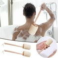 2packs Loofah Back Scrubber For Shower Loofah On A Stick With Natural