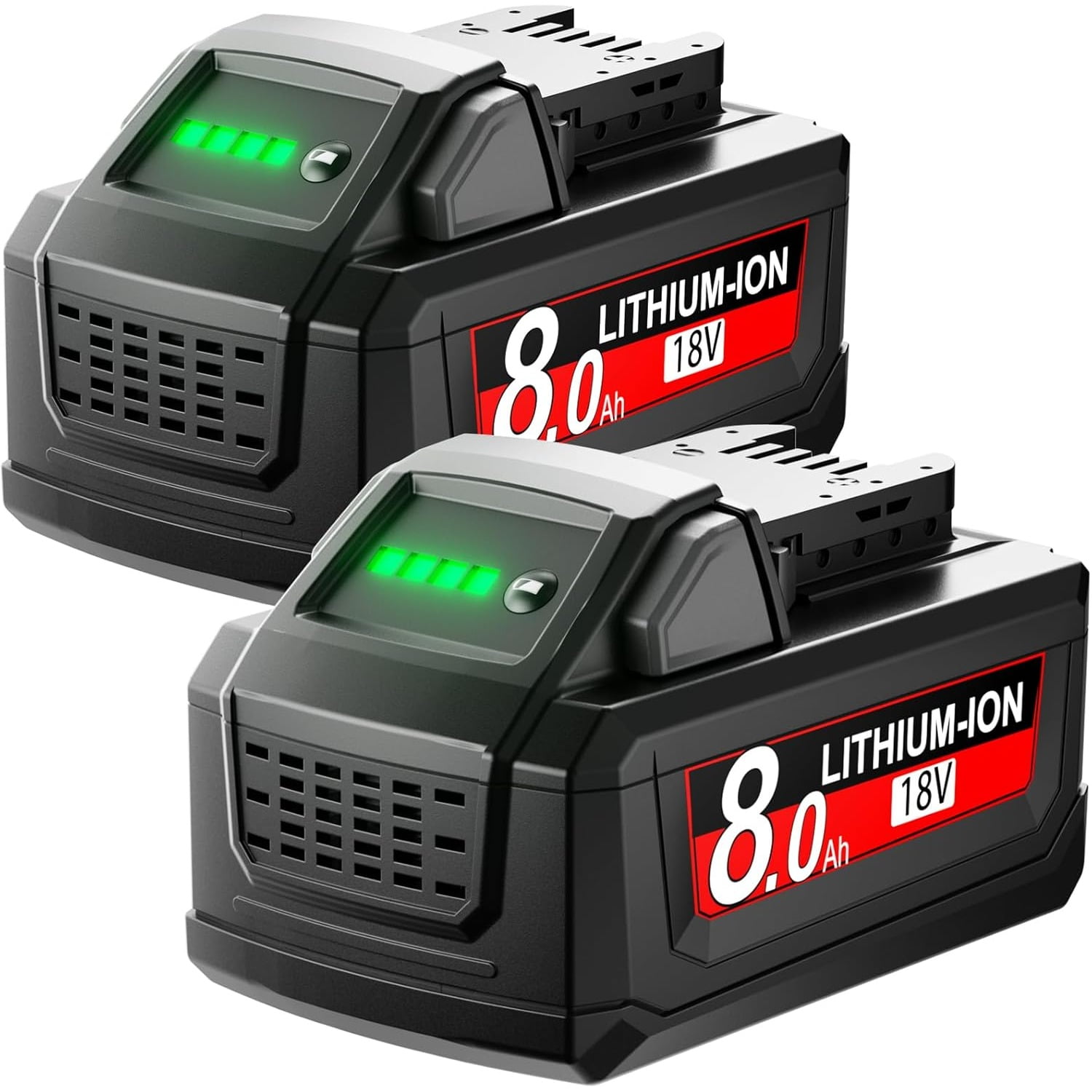 2Packs Replacement for M18 Battery Lithium XC 8.0Ah Compatible with 18V ...