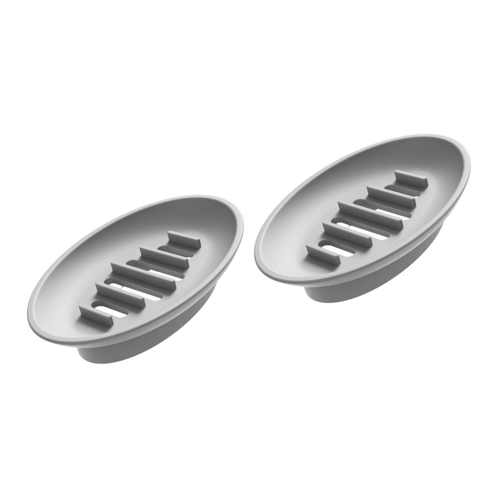 2Packs Soft Silicone Soap Tray With Water Drainage Feature Soap Dishes ...
