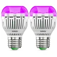 2Pacs Led Uv Black Light Bulb For Glow Party, 7W A15 Uva Blacklight ...