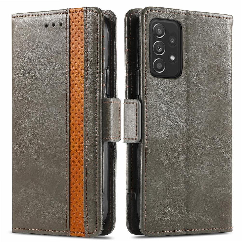 Case for Samsung A72 5G Multi-color Splicing Business Multi-card Slot ...