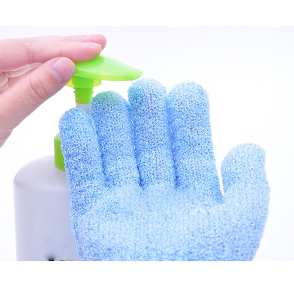 2Pair Bath scrub mitt gloves massage scrubber shower wash skin spa ...