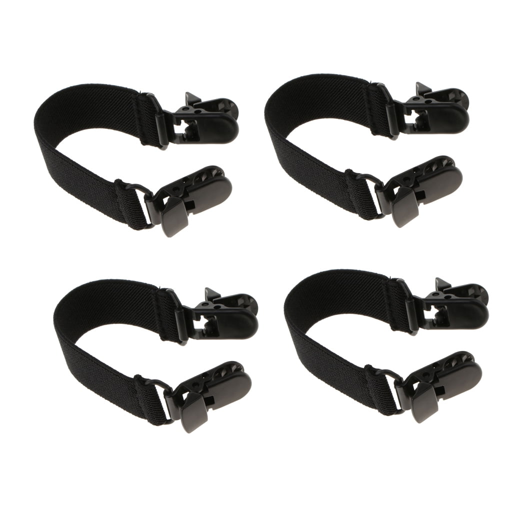 2Pair Elastic Womens Mens Boot Strap Pant Stirrups Heavy Sturdy Clips ...