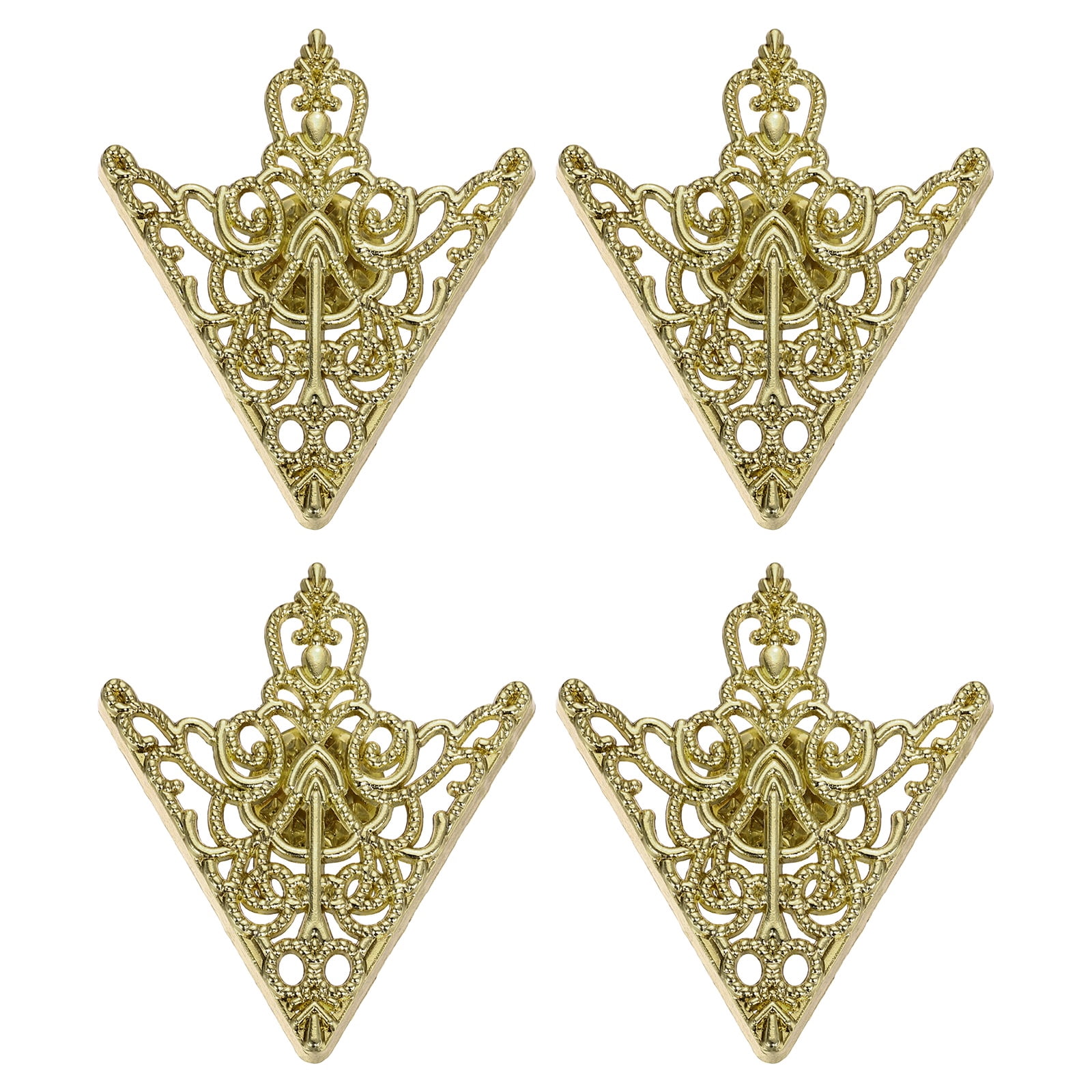 2Pair Hollow Triangle Collar Pins for Men, Retro Floral Shirt Collar ...