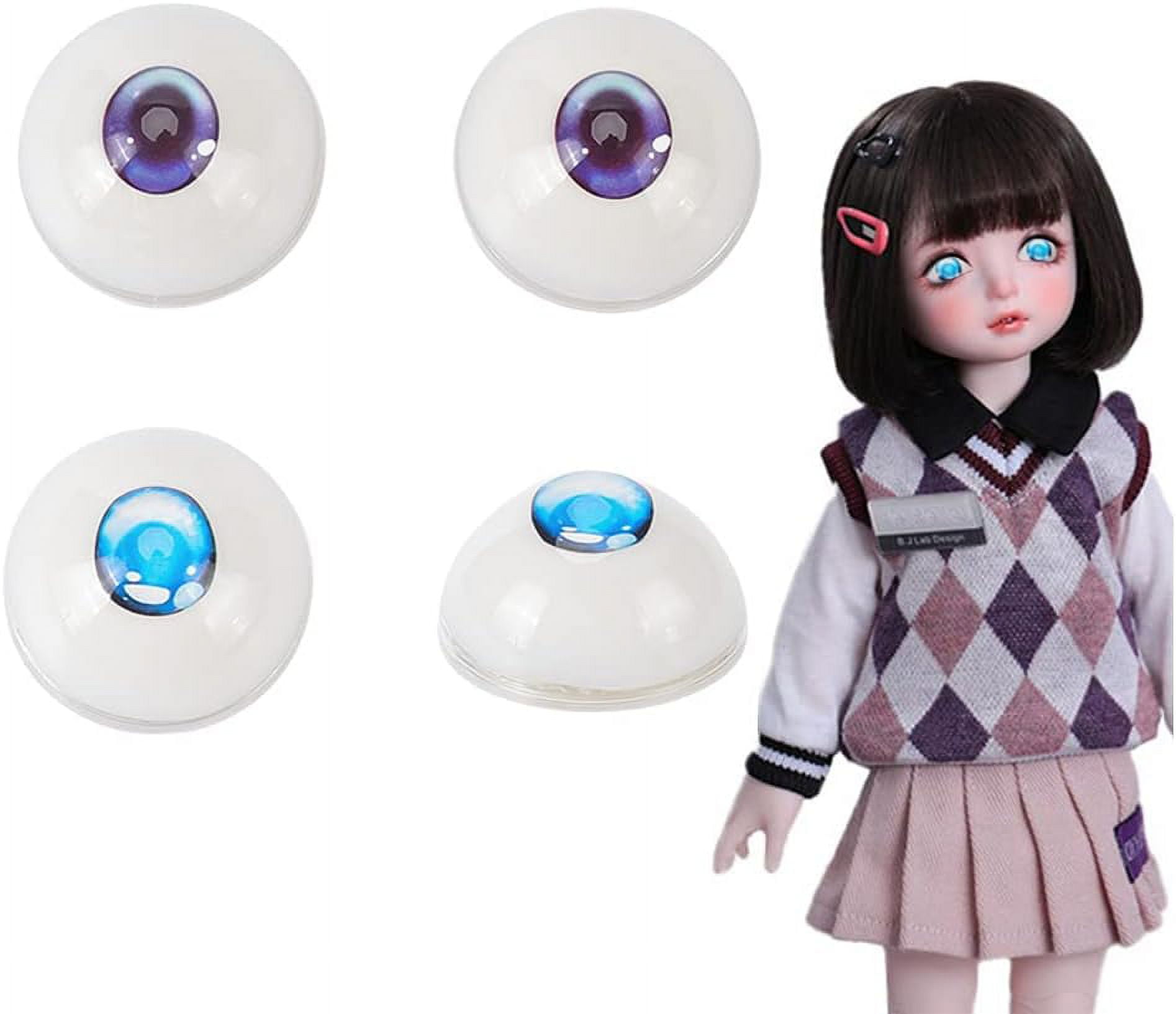 2Pair Realistic Eyes Big Eyeballs Human Eyes Large Acrylic Eyeballs for ...