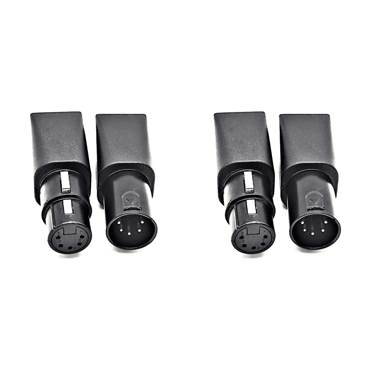 2Pair to RJ45 Connector RJ45 Ethernet to 5 Pin XLR Female & Male ...