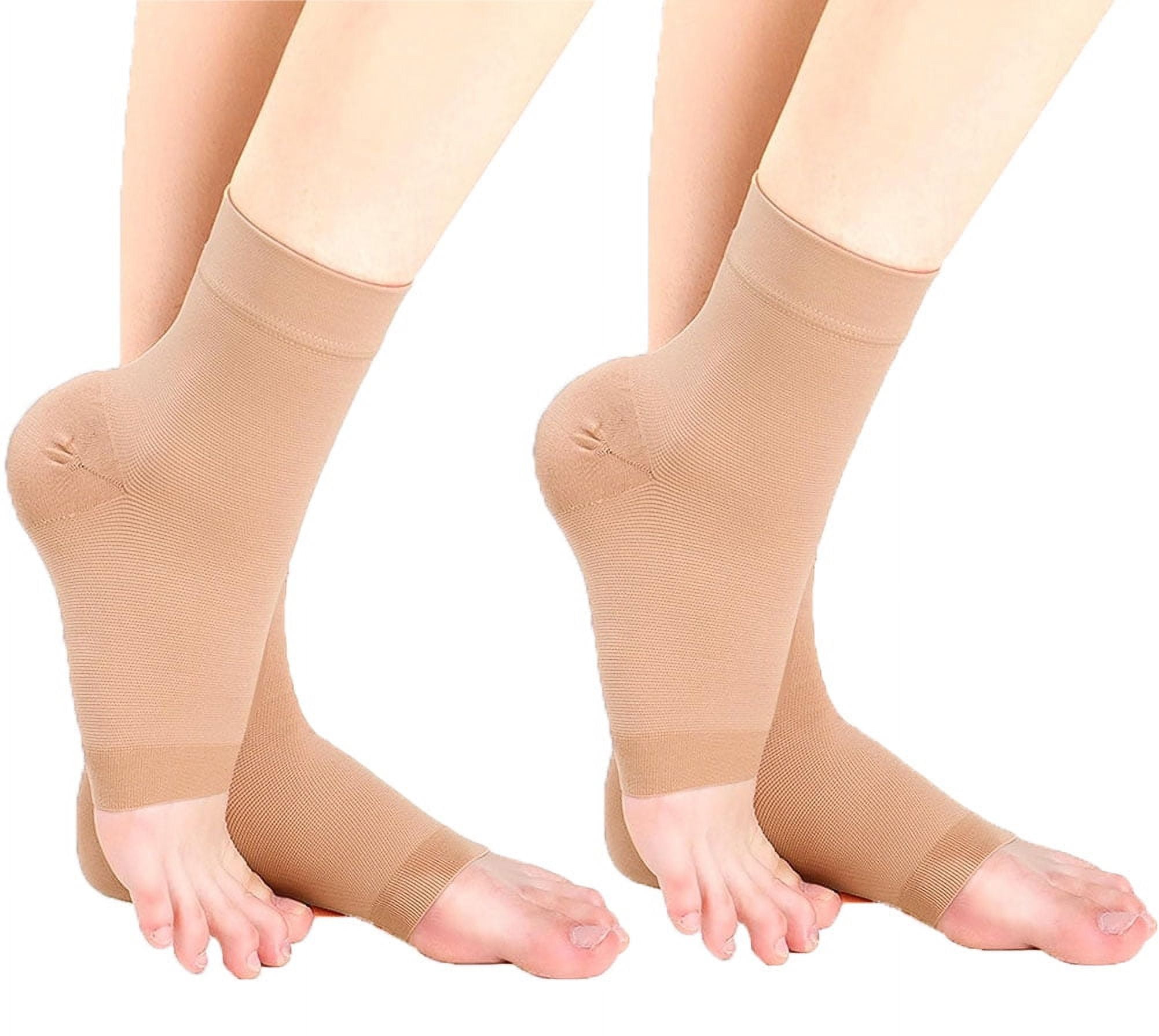 2Pairs Ankle Compression Socks, Effective Foot Compression Sleeve for ...