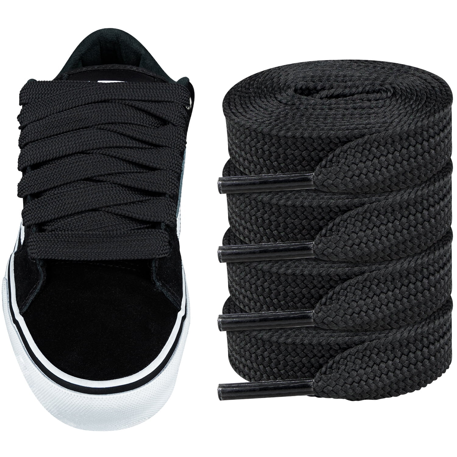 2Pairs Fat Shoelaces for Vans Knu Skool,16MM Chunky Thick Flat Wide ...