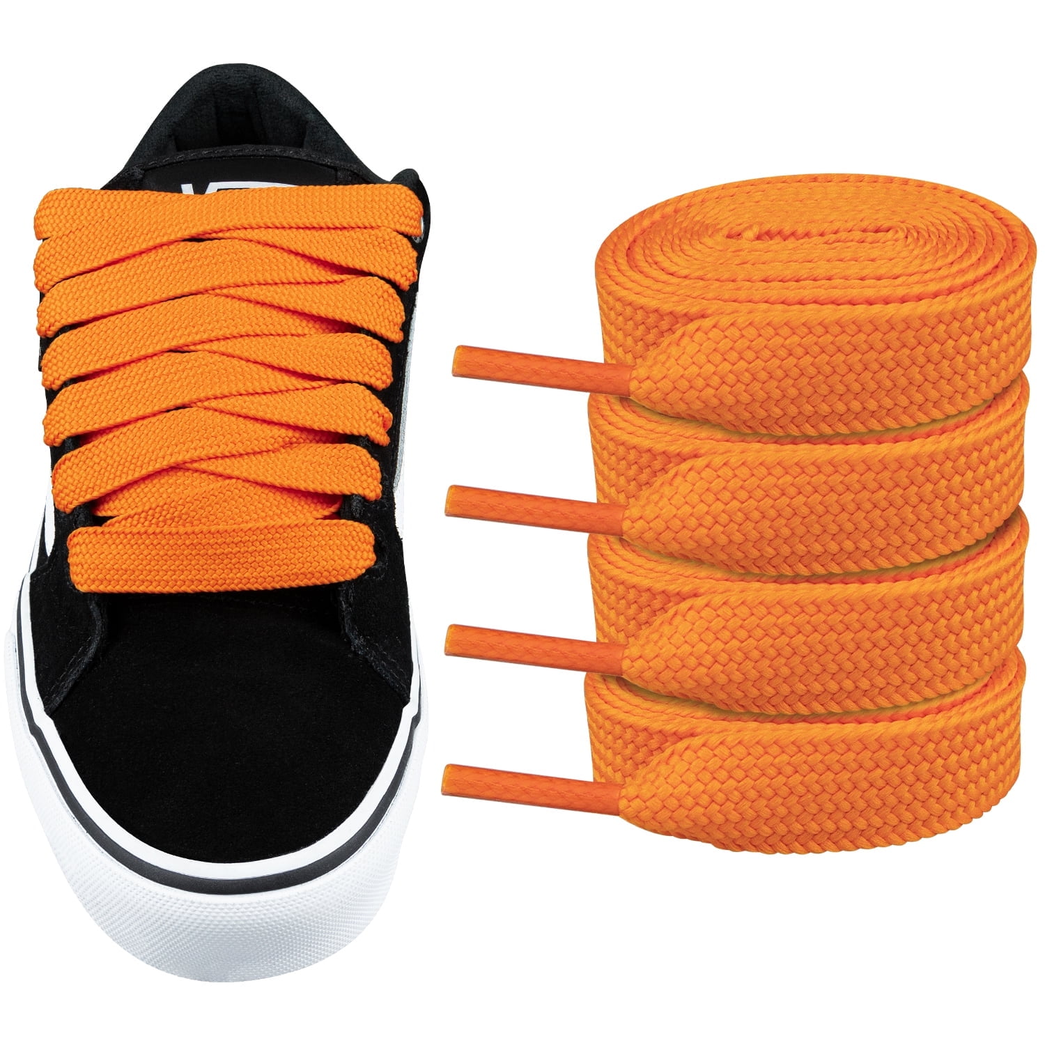 2Pairs Fat Shoelaces for Vans Knu Skool,16MM Chunky Thick Flat Wide ...