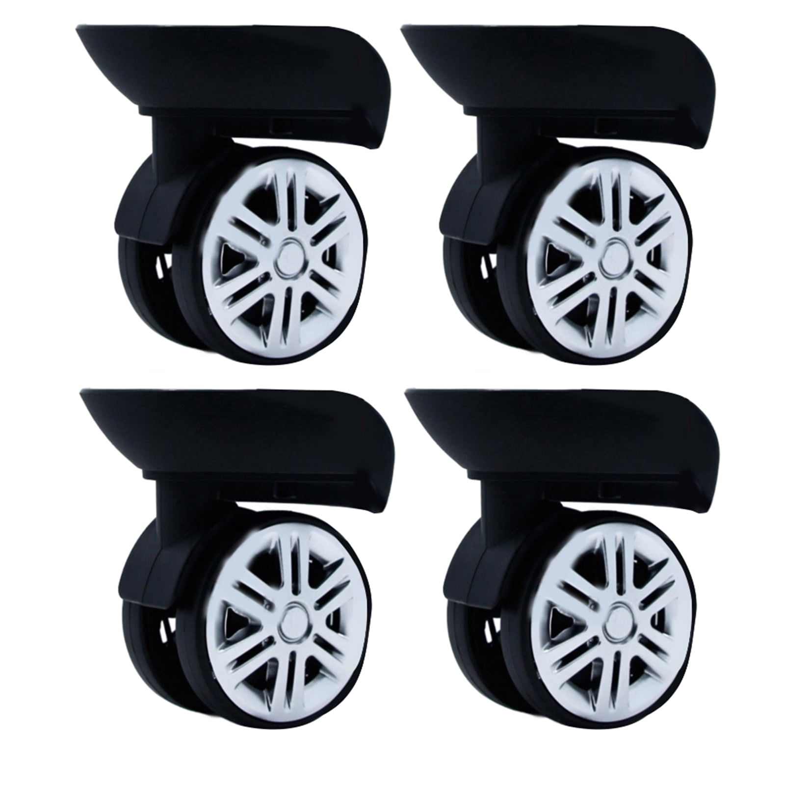 2Pairs Luggage Wheels Suitcase Replacement Roller Hardware Repairing ...
