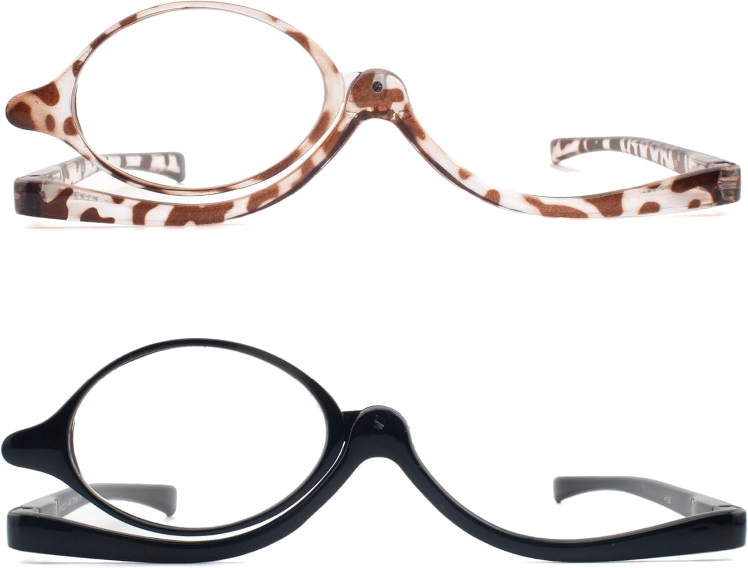 2Pairs Makeup Reading Glasses for Women Flip Down Cosmetic Magnifying ...