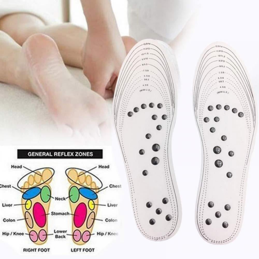 2Pairs Memory Foam Acupressure Magnetic Massage Comfort Insoles with ...