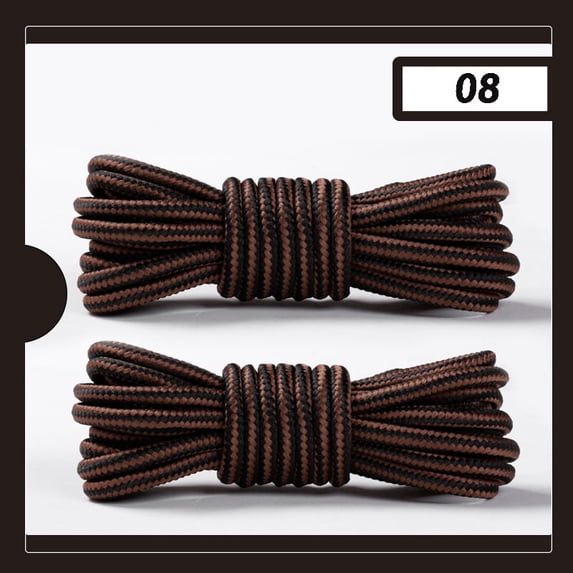 2Pairs Round Boot Laces Heavy Duty and Durable Shoelaces for Boots ...