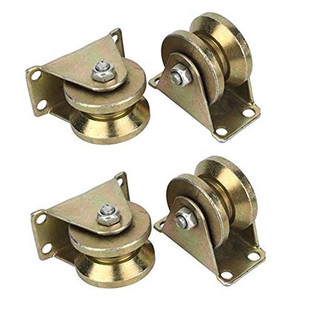 2Pairs V Type Sliding Gate Roller for Inverted Track,V-Groove Wheel ...