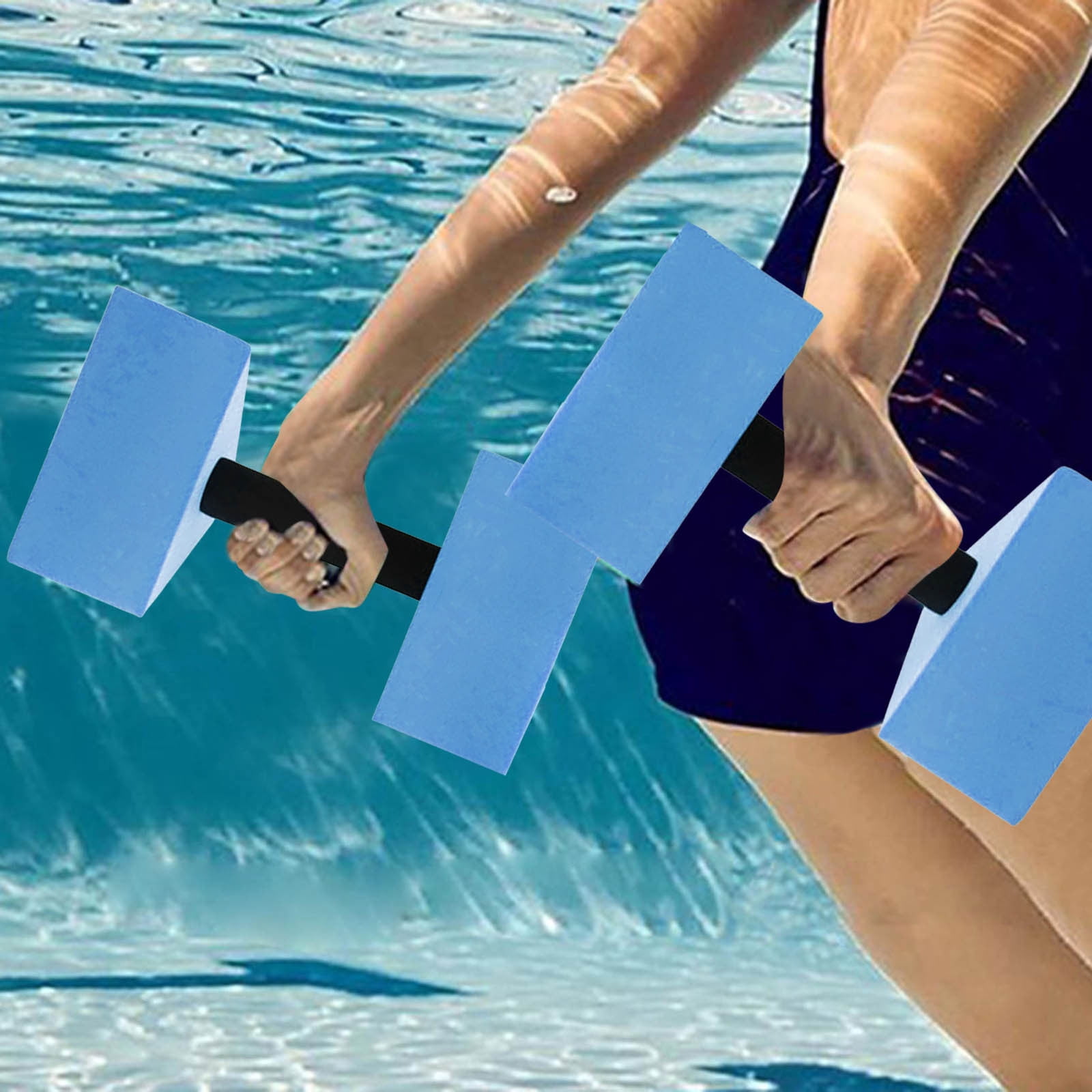 2Pairs Water Aerobics Dumbbells - EVA Foam Pool Weights for Aquatic ...