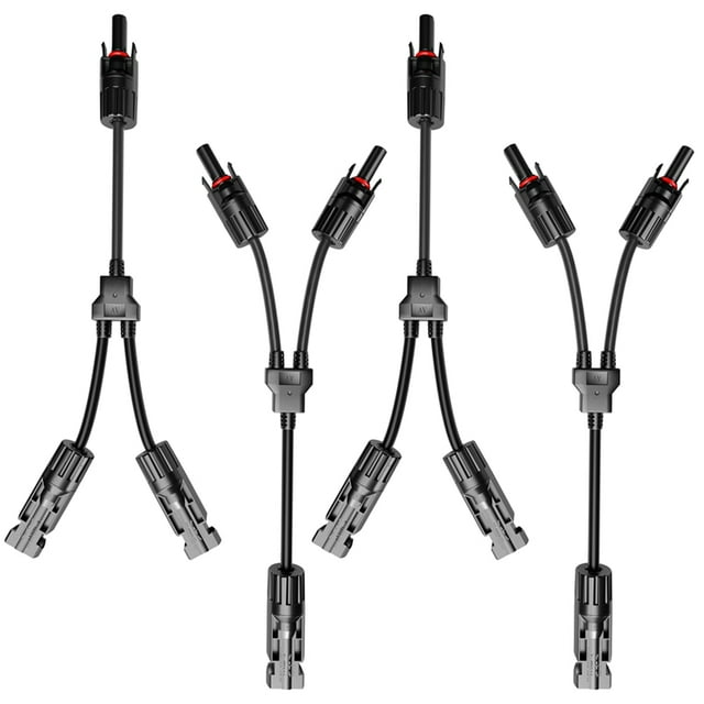 2Pairs Y-Style Solar Connector DC 1000V FMM+MFF for Parallel Connection ...