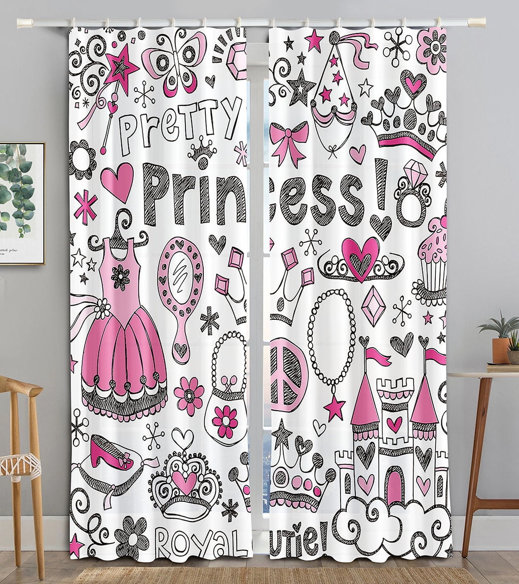 2Panel Red Lip Print Curtains Lipstick Curtains for Bedroom Living Room ...