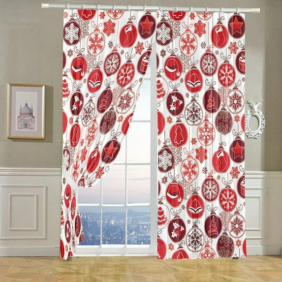 2Panel Red Lip Print Curtains Lipstick Kiss Curtains for Bedroom Living ...