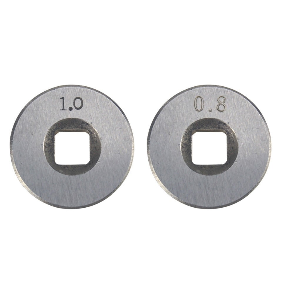 2Pc 0.8mm 1.0mm Roll Wheels Knurled Groove Wire Feed Drive Rollers 25mm ...