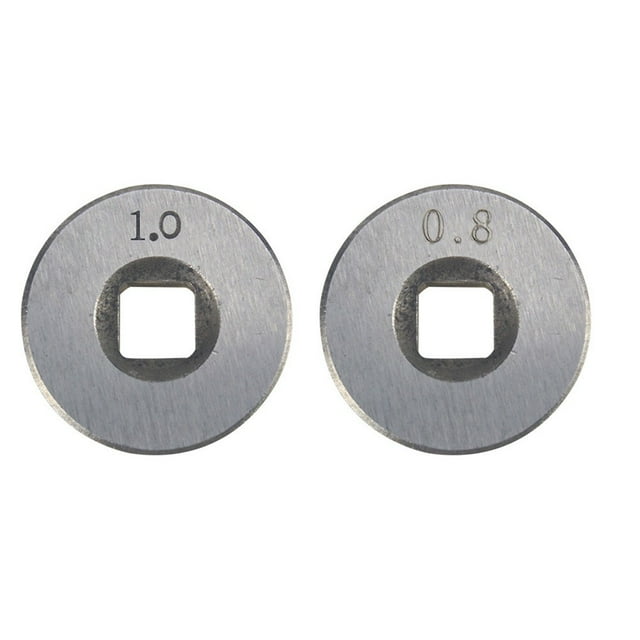 2Pc 0.8mm 1.0mm Roll Wheels Knurled Groove Wire Feed Drive Rollers 25mm ...