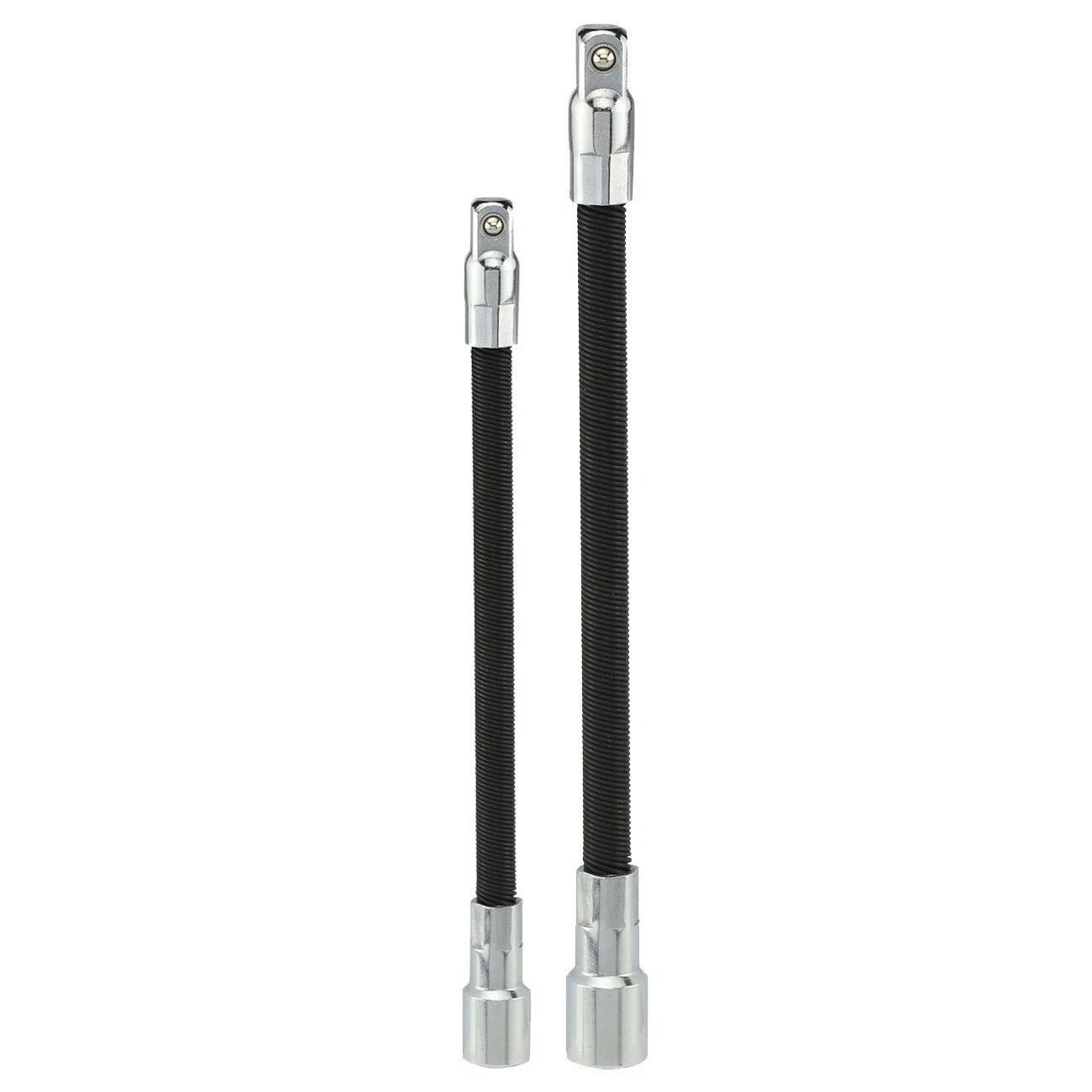 2Pc 1/4" Drive & 3/8" Drive Flexible Extension Bars 6" 8" Automotive ...